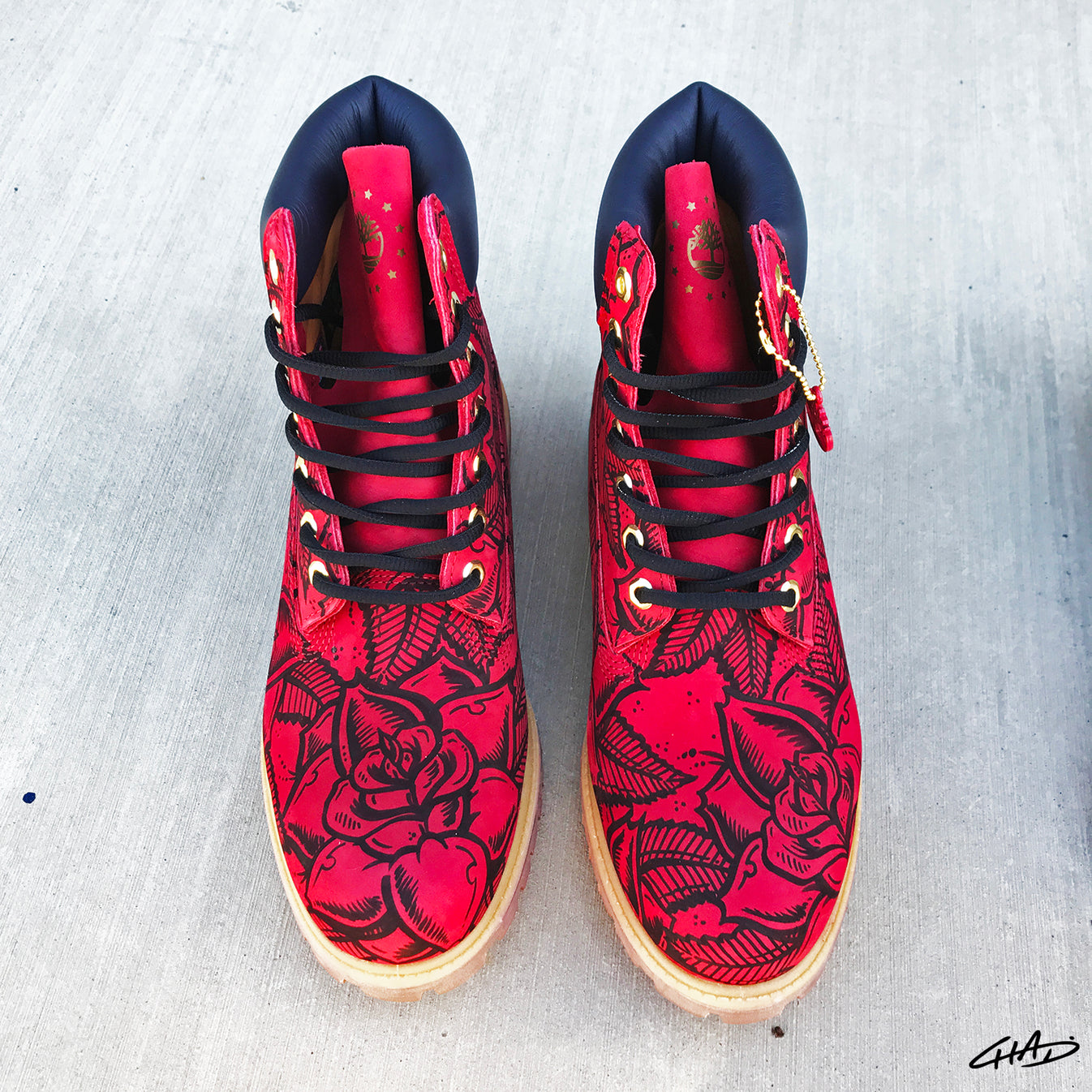Rose Timbs | Custom Hand Painted Timberland Boots – chadcantcolor