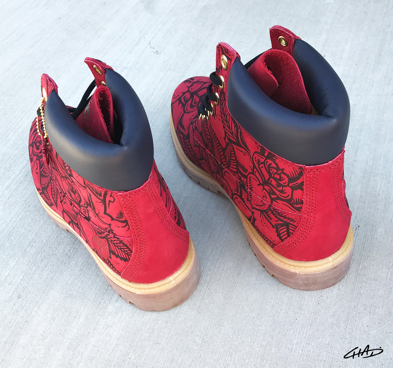 Rose Timbs | Custom Hand Painted Timberland Boots – chadcantcolor